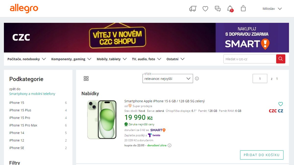 Nabídka je tragická. Podívejte se, co zbylo z CZC.cz - Novinky