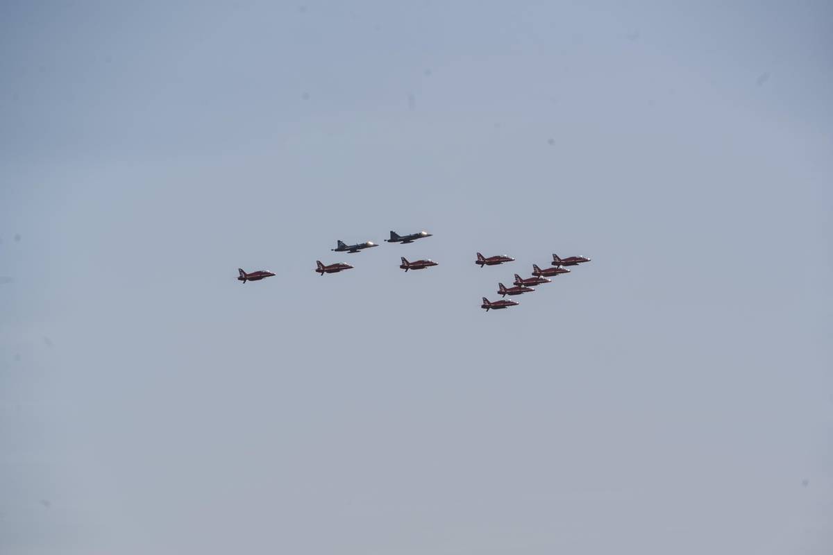 Foto: Jak vypadá přelet nad centrem Prahy z pohledu pilota gripenu